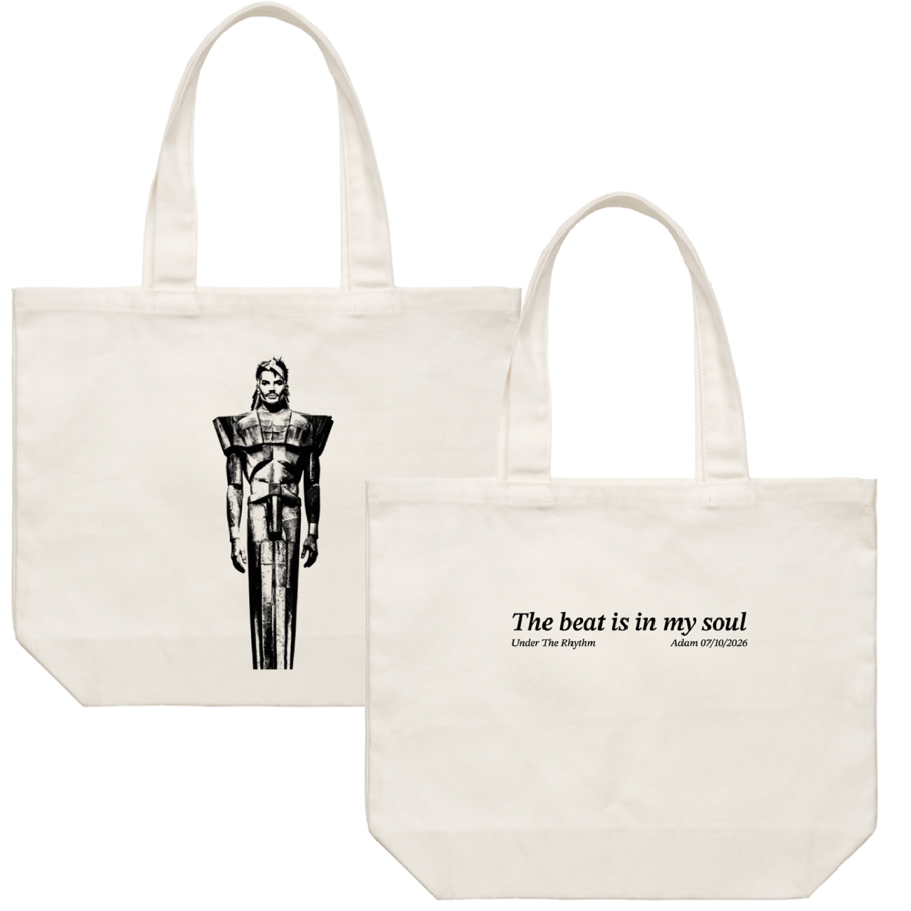 Under The Rhythm Tote Bag (Cream) – Adam Lambert US